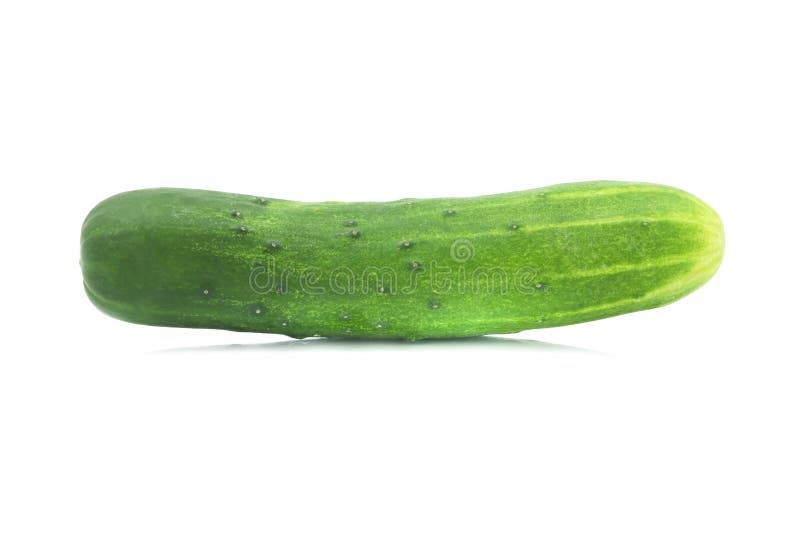 Close-up Of Whole Cucumber Fresh Green Isolated On White Stock Image ...