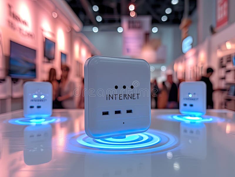 Close Up Wi Fi Router With Natural Lighting Of Router On Table In Modern Roomgenerative Ai
