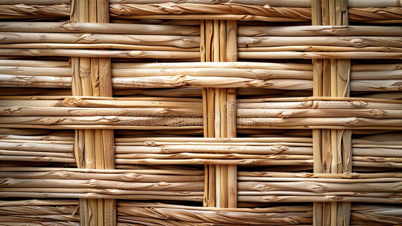 Close-up of a Wicker Basket Pattern, Weaving Texture. Natural ...