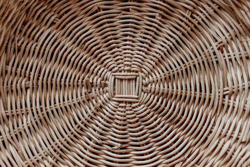 Close-Up of a Wicker Basket Weaving Showing Detailed Craftsmanship ...