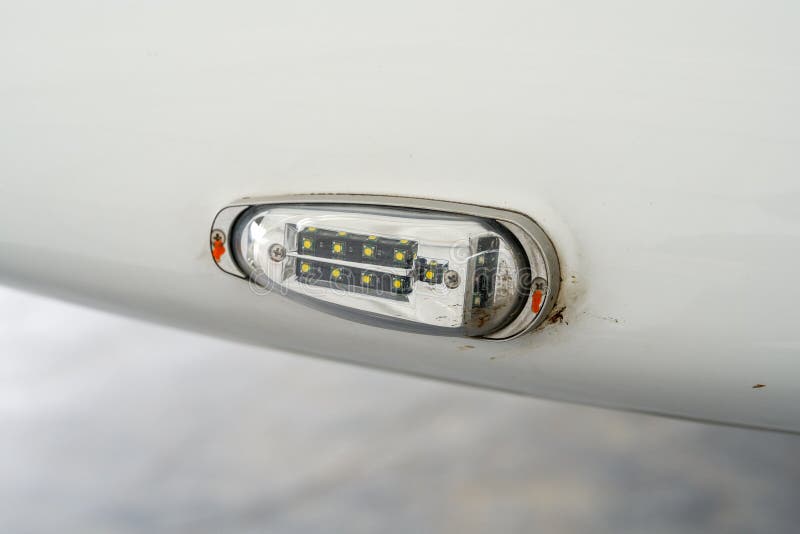 A Close-up of the Width Indicator Lights on the Wing of a Small ...