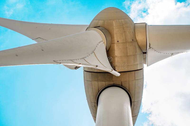 Close-up of wind turbine stock image. Image of power - 248767639