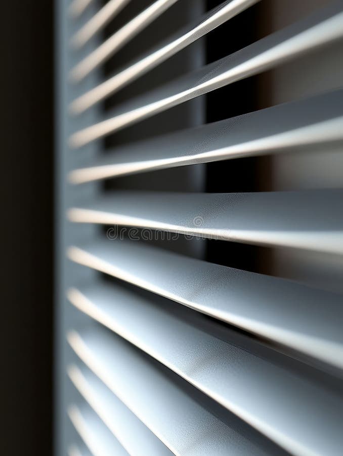 Close-up of Window Blinds Showing Horizontal Slats and Shadows. Stock ...