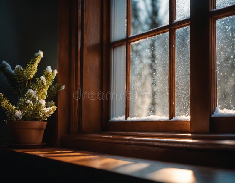 A Close Up of a Window with Frost on it Stock Photo - Image of snow ...