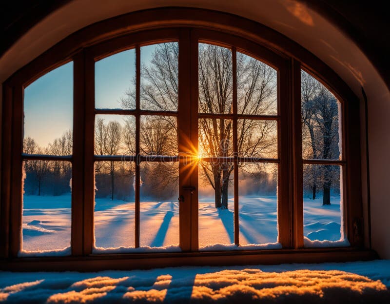 A Close Up of a Window with Frost on it Stock Image - Image of weather ...