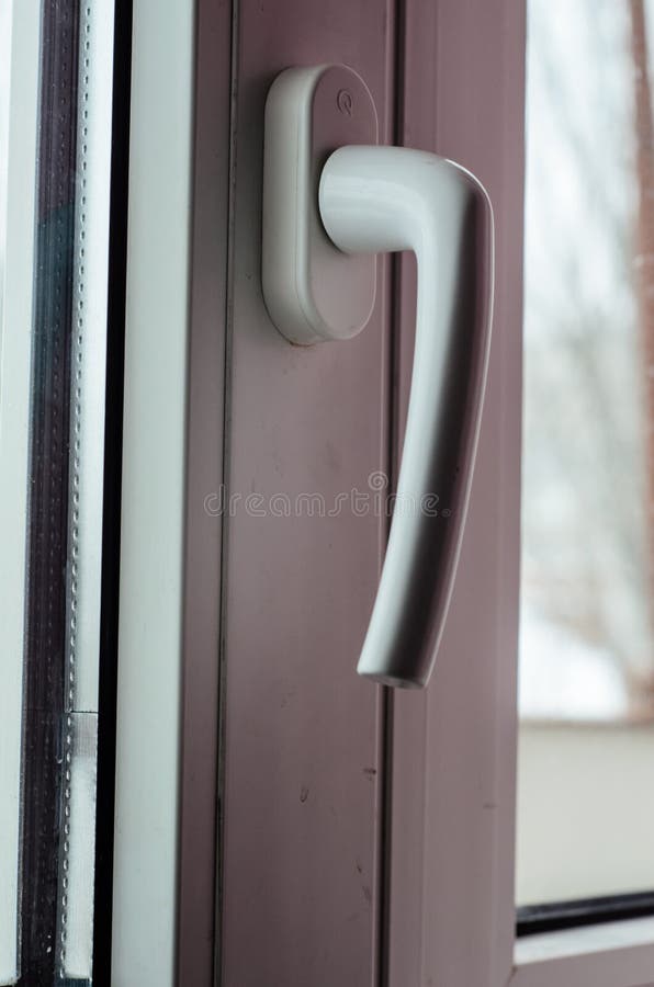 Close-up of the Window Handle Stock Image - Image of context, equipment ...