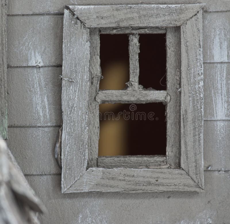 Close Up of Window in a Model of a House Stock Photo - Image of grey ...