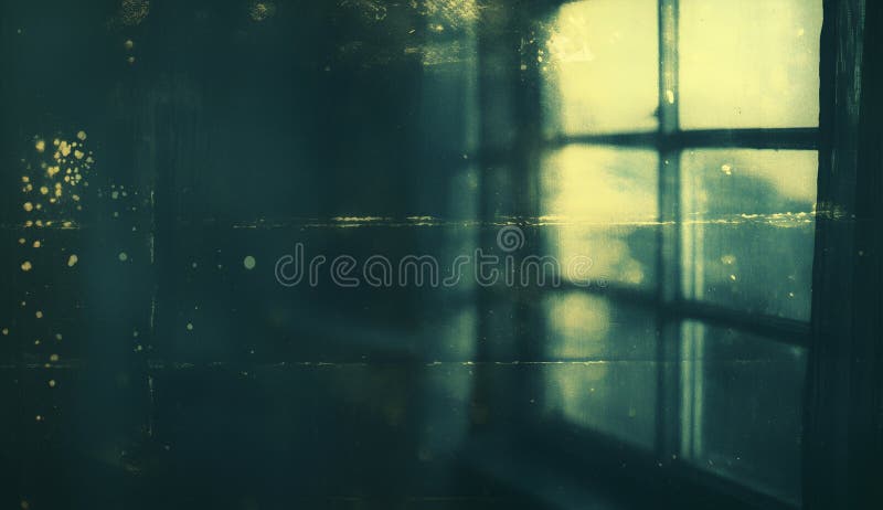 A Closeup of a Window Pane with a Vintage Filter Stock Illustration ...