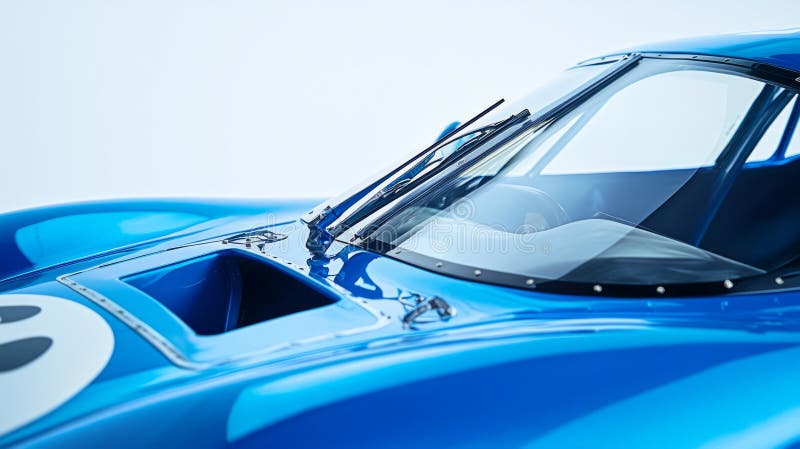 Close Up of the Windscreen on Race Car, Photographed in White Studio ...