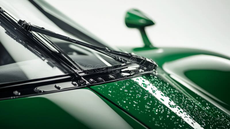 Close Up of the Windscreen on Race Car, Photographed in White Studio ...