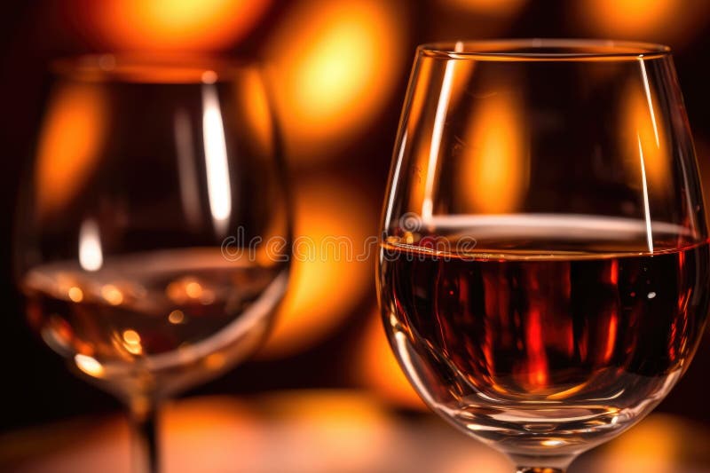 Close-up of Wine Glass Rims with Soft Light Stock Illustration ...
