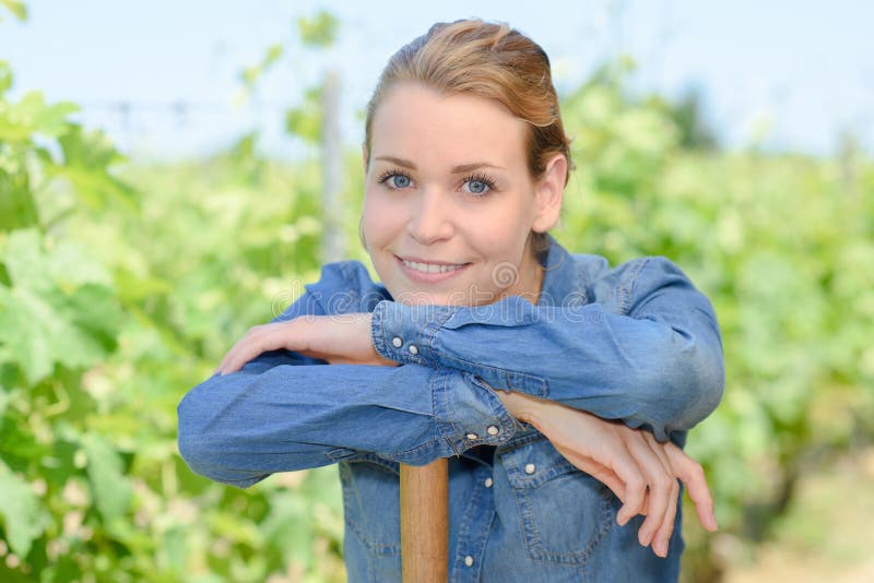 Close Up Wine Grower Smiling Stock Photo - Image of attractive, hands ...