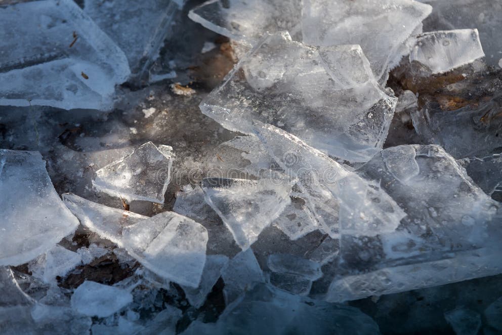 Close Up on Winter Broken Ice Stock Illustration - Illustration of ...