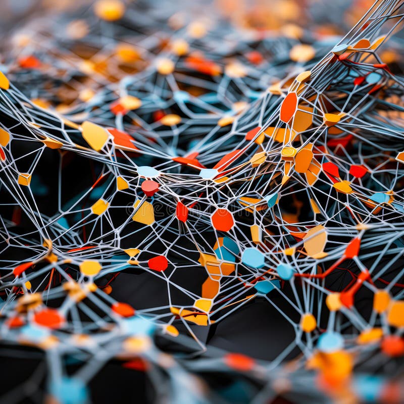 A Close Up of Wire Mesh Connecting To the World of Technology Stock ...