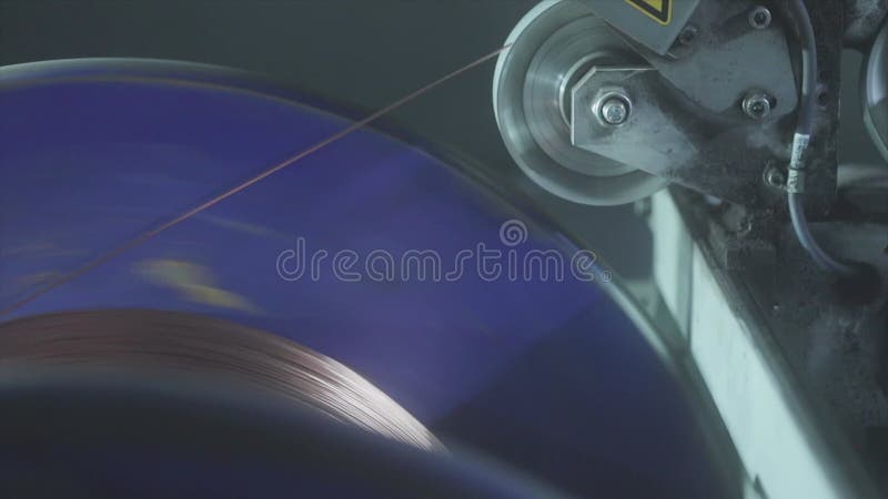 Close-up Copper Cable, Cable Manufacturing Process. Wire Production ...