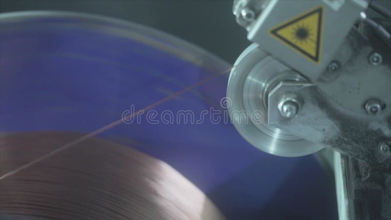 Close-up Copper Cable, Cable Manufacturing Process. Wire Production ...