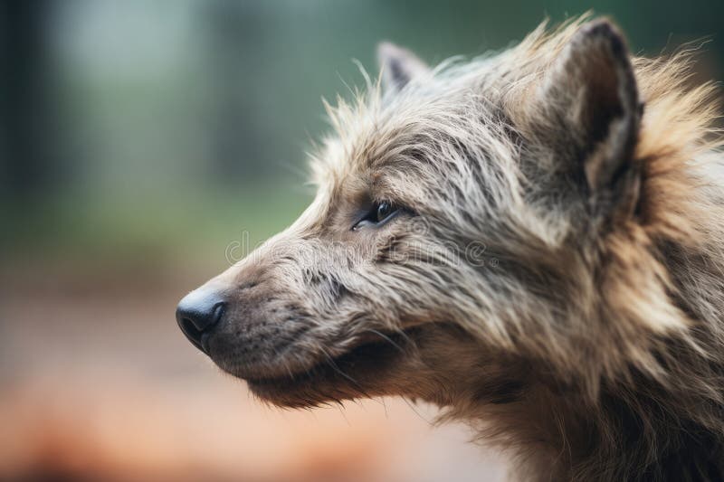 Close-up of Wolf with Head Tilted Back Stock Image - Image of stare ...