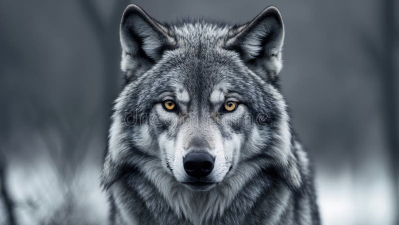 A Close Up of a Wolf Looking at the Camera Stock Photo - Image of ...