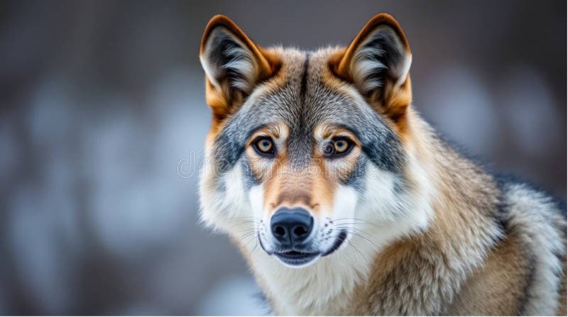 A Close Up of a Wolf S Face Wilderness Generated Stock Illustration ...