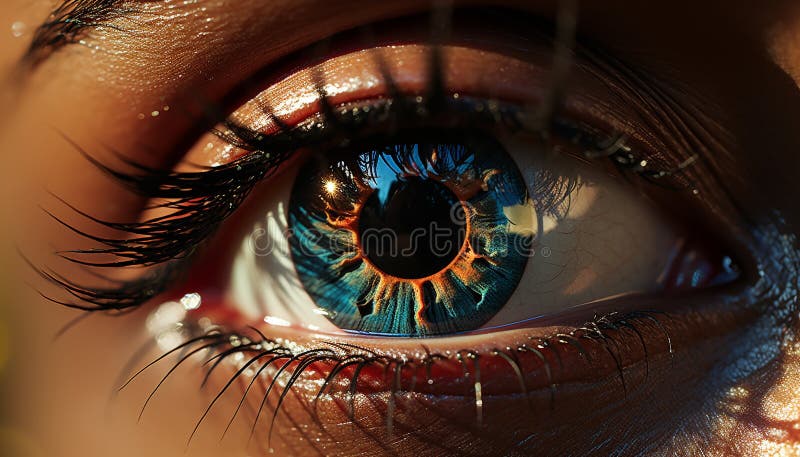 A Close Up of a Woman Eye, Looking into the Camera Generated by AI ...