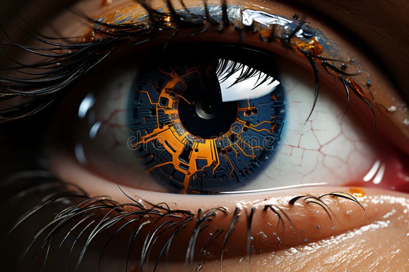 Close Up of Woman Eye in Process of Scanning, Biometric Concept Stock ...