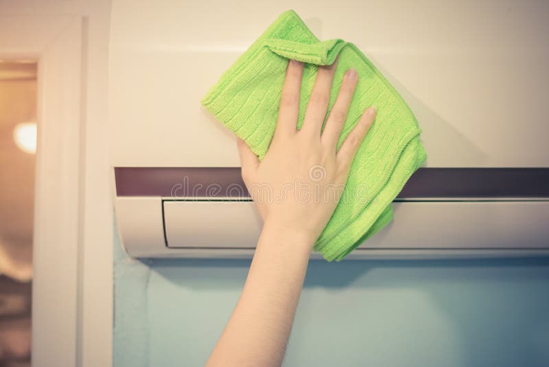 Close Up Woman Hand Cleaning Air Conditioner Stock Image - Image of ... Close Up Woman Hand Cleaning Air Conditioner Stock Image - Image of ...