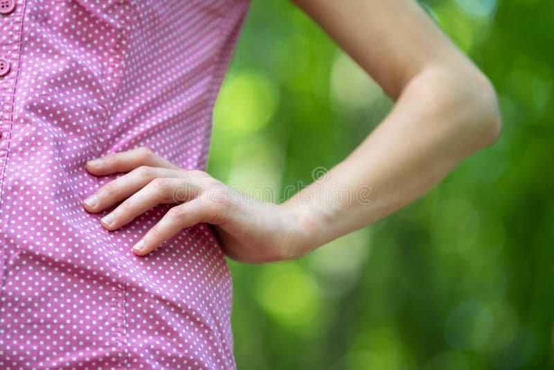 Close Up of Woman Hand on Her Waist Stock Photo - Image of fashionable ...