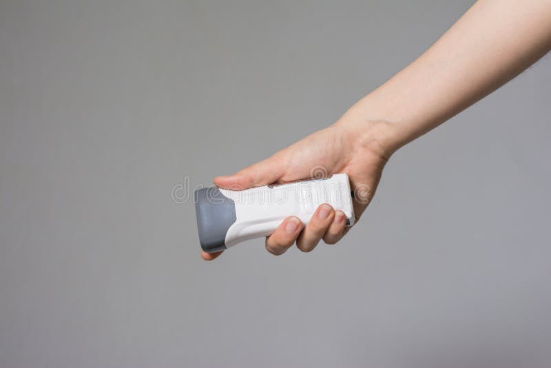 Close Up Woman Hand Holding Modern Flashlight ,LED Flashlight. Stock ...