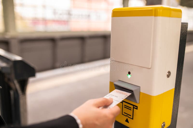 Close Up of a Woman Hand Taking a Ticket Stock Image - Image of ...