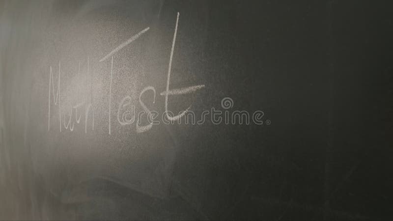 Close Up of Woman Hand Wiping Text Math Test on Chalkboard, Professor ...