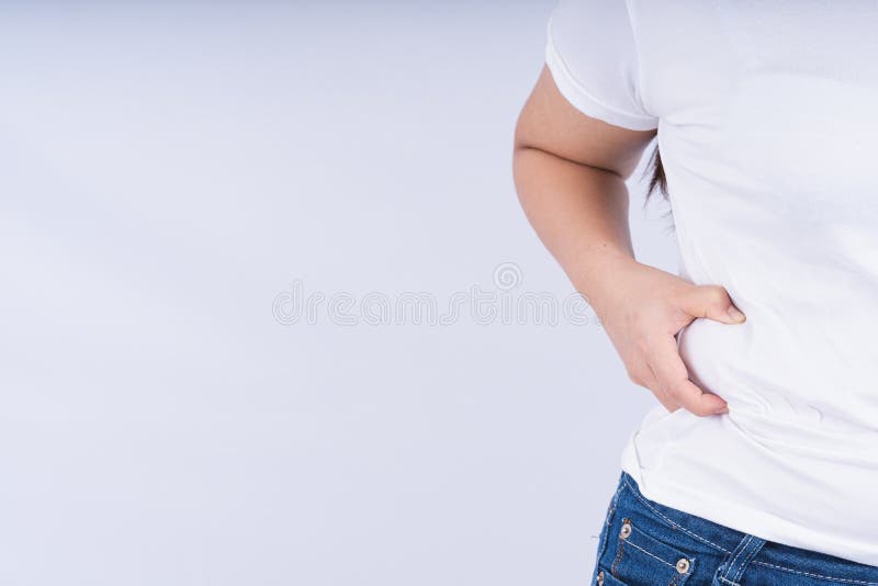 Abdomen Fat Overweight Man With A Big Belly Stock Vector