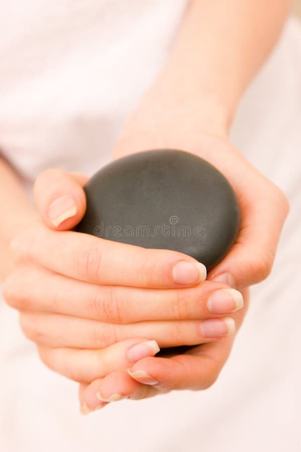 Close-up of a Woman Holding Stones Stock Photo - Image of peace ...