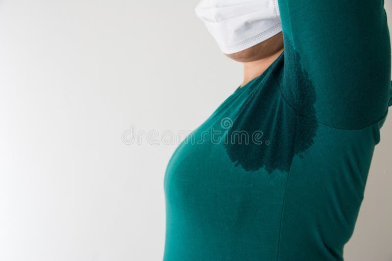Woman with Hyperhidrosis Sweating Armpit Wet Stock Image - Image of ...