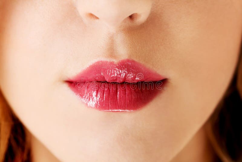 Close up of woman lips. stock image. Image of face, full - 76793103