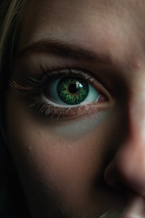 Close Up of Woman S Blue Eye, Created Using Generative Ai Technology ...
