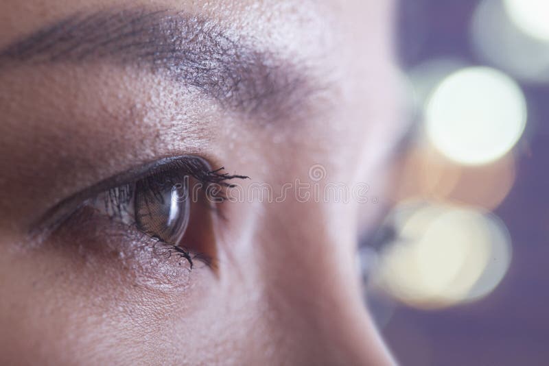 Close Up of Woman S Eye, Side View Stock Photo - Image of beauty ...
