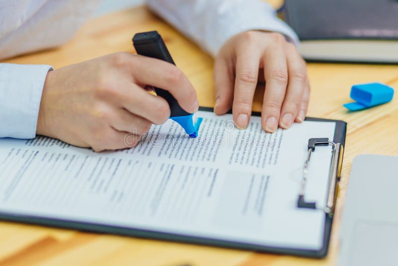 Close Up of Woman`s Hand Holding Marker, Drawing, Working Project ...