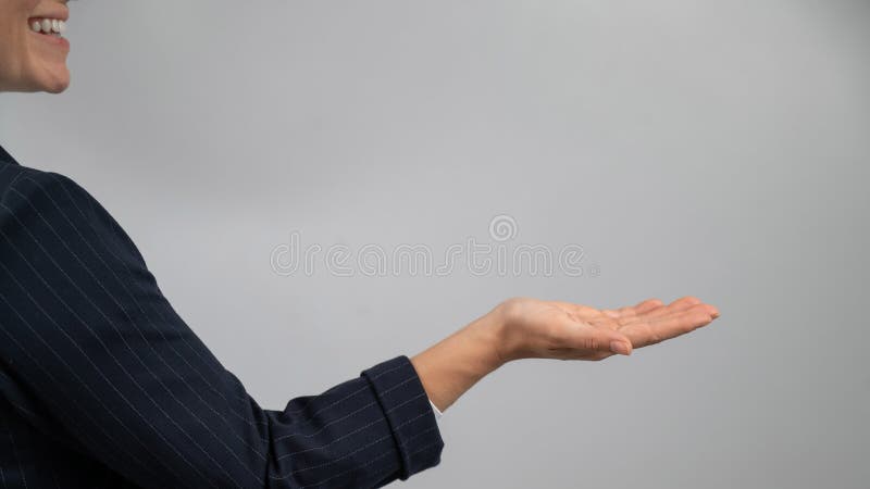 Close-up of a Woman S Hand Palm Up. Stock Image - Image of fingernail ...