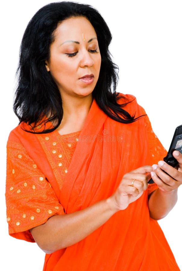 Close-up of a Woman Text Messaging Stock Image - Image of cell, reading ...