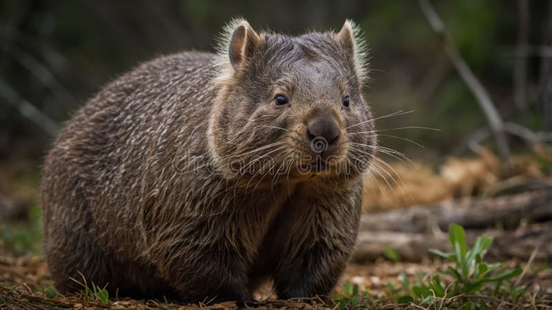 A Close-up of a Wombat in a Natural Setting, Showcasing Its Unique ...