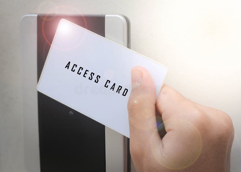 Access Card with Access Card Reader Stock Image - Image of card ...