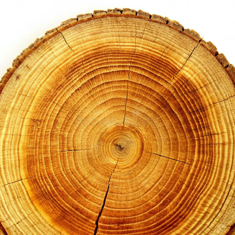 Close-up of Wood Section with Tree Rings Stock Illustration ...