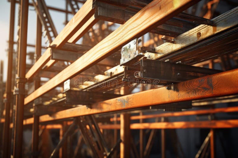Close Up of Wooden Beams, Perfect for Construction Projects Stock Image ...