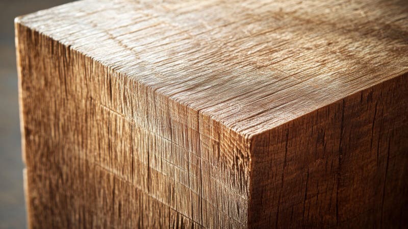 Close-up of a Wooden Block S Interlocking Grain Pattern Stock ...