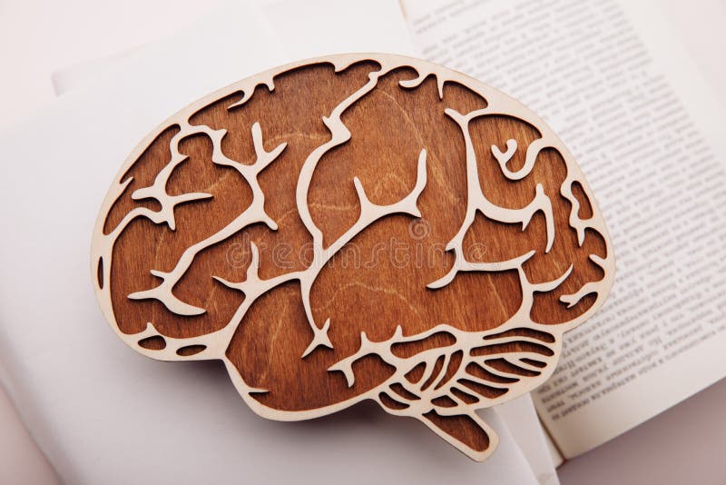 Wooden Brain and Puzzles. Mental Health and Problems with Memory Stock ...