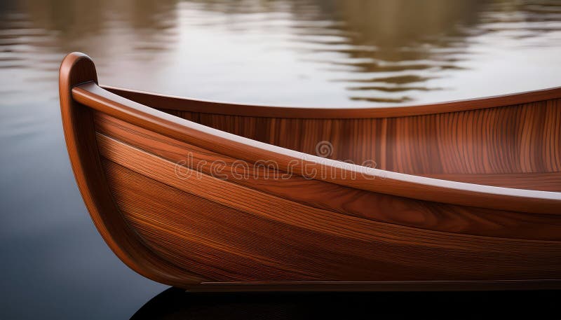 Close-up of Wooden Canoe on Calm Water, Travel Concept Stock ...