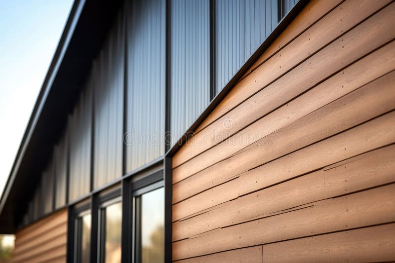 Close-up of Wooden Cladding on a-frame House Stock Photo - Image of ...