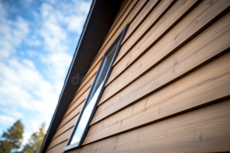 Close-up of Wooden Cladding on a-frame House Stock Photo - Image of ...
