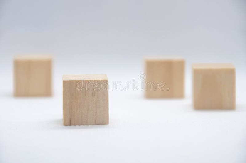 Close Up of Wooden Cube with Customizable Space for Text or Ideas. Copy ...