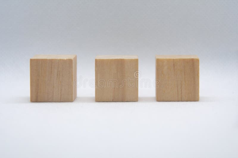 Close Up of Wooden Cube with Customizable Space for Text or Ideas. Copy ...
